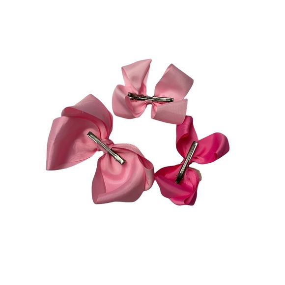 Korean | Accessories | 3 For 2 Big Pink Bow And Pink Angel Bows 3 Piece ...